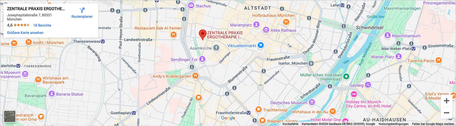 google_maps | Zentrale Praxis ERGOTHERAPIE | REHABILITATION München